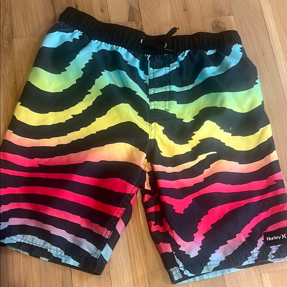 Hurley | Swim | Hurley Black And Red Board Shorts Vibrant Swimwear ...